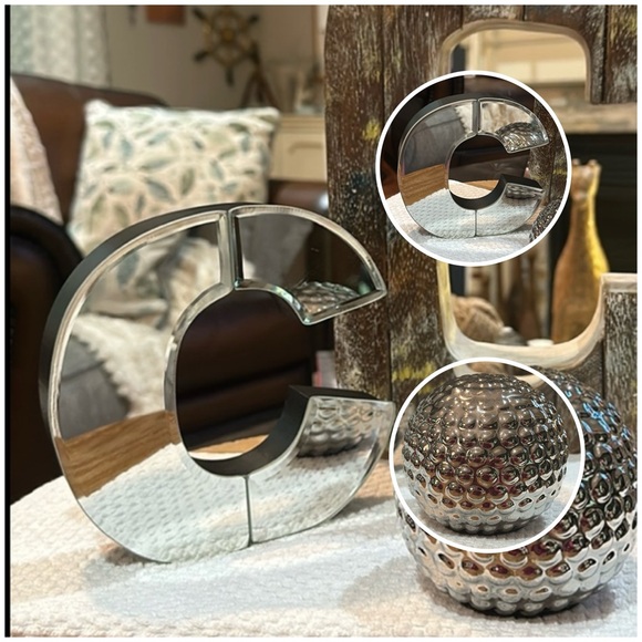 Pier 1 | Accents | Home Decor Items Mirrored Letter C And Orb | Poshmark